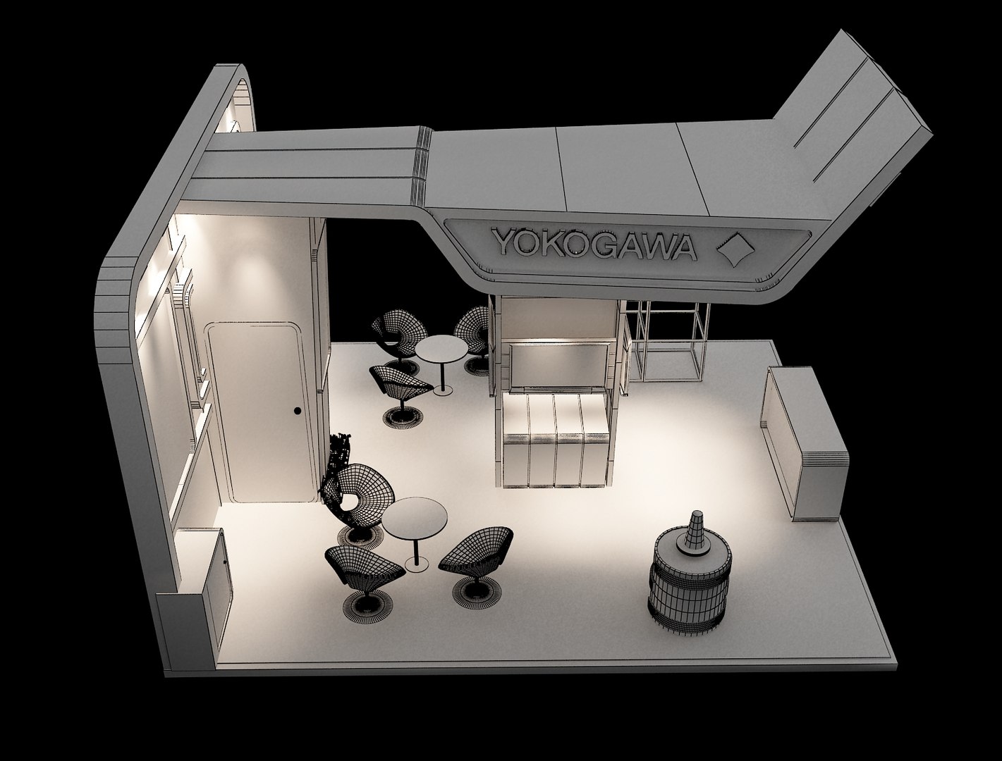 3D Stand Exhibition Booth Model - TurboSquid 1546681