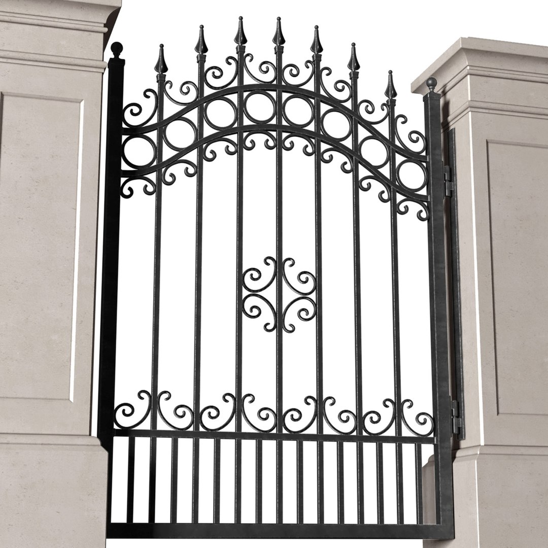 3D Model Entrance Forged Gates In Classic Style - TurboSquid 1998650