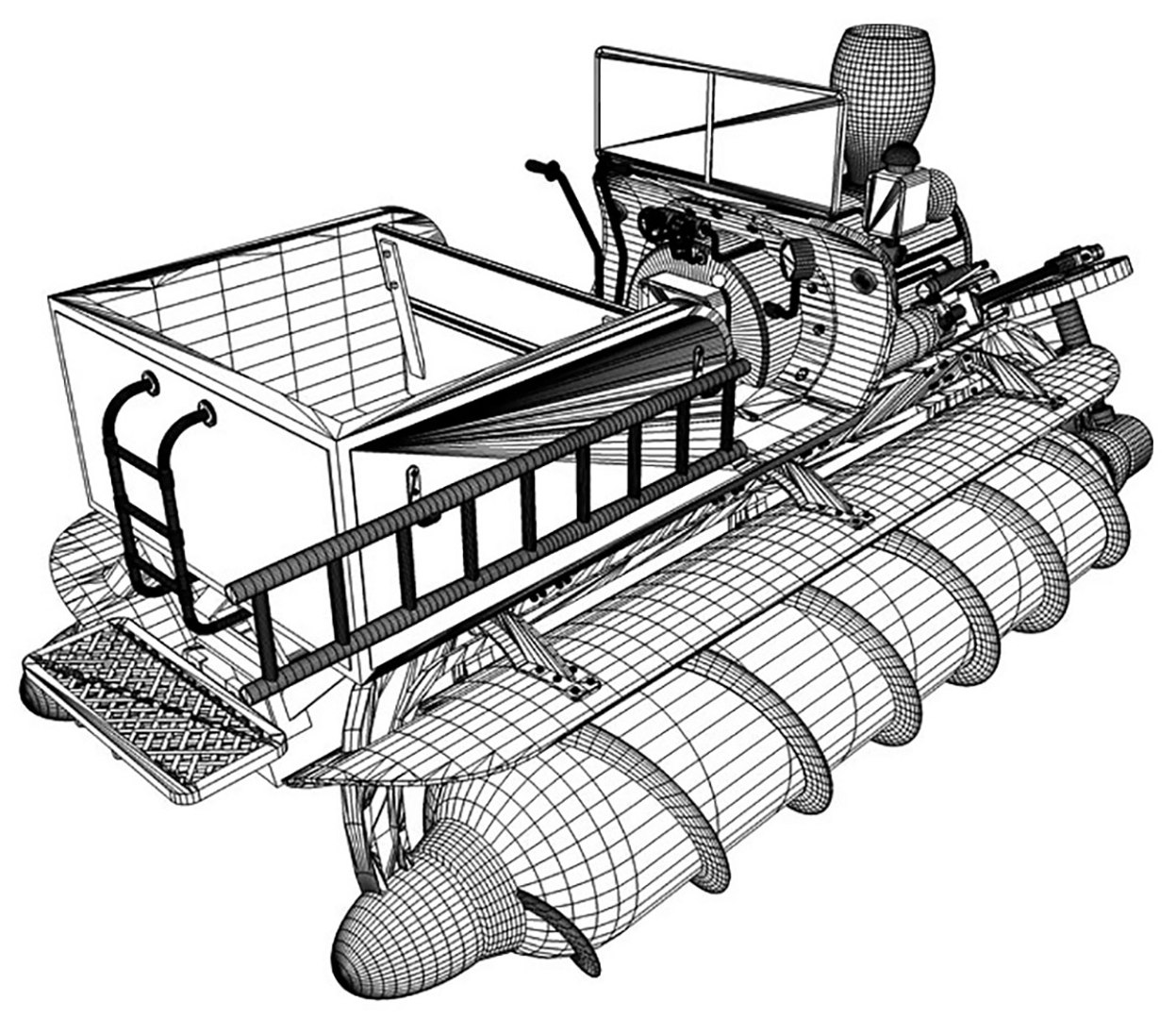 Vehicle Screw Propelled 3D Model - TurboSquid 1390849