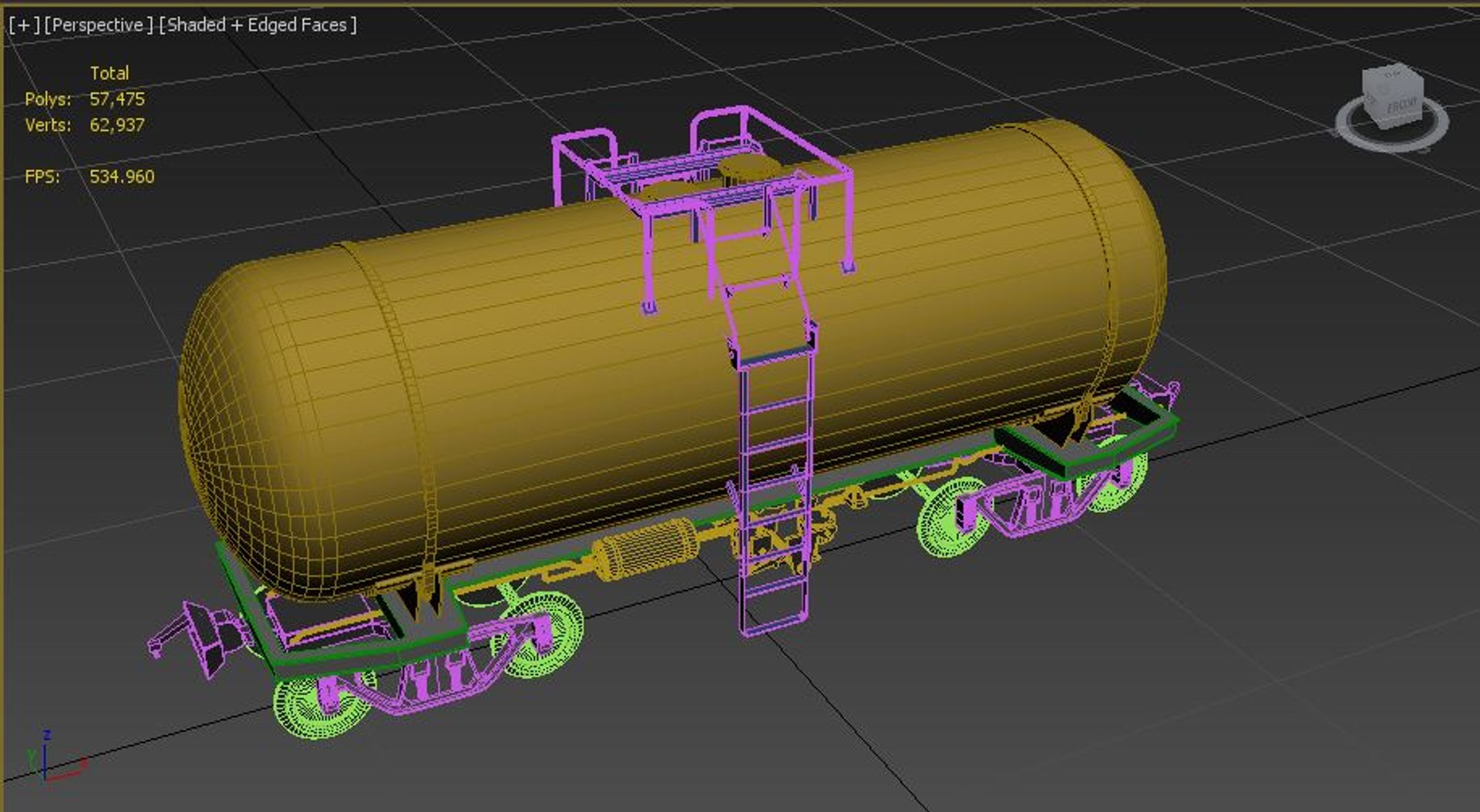 3D Cistern Tank Car Model - TurboSquid 2008485