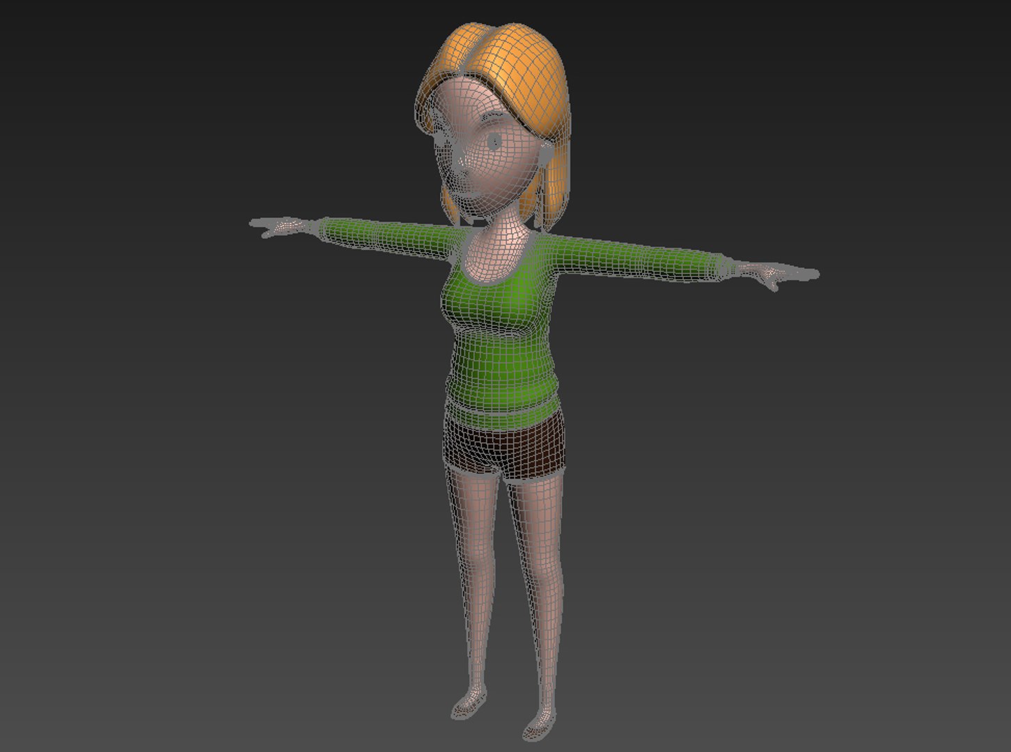Girl Character Cartoon Model - TurboSquid 1455532