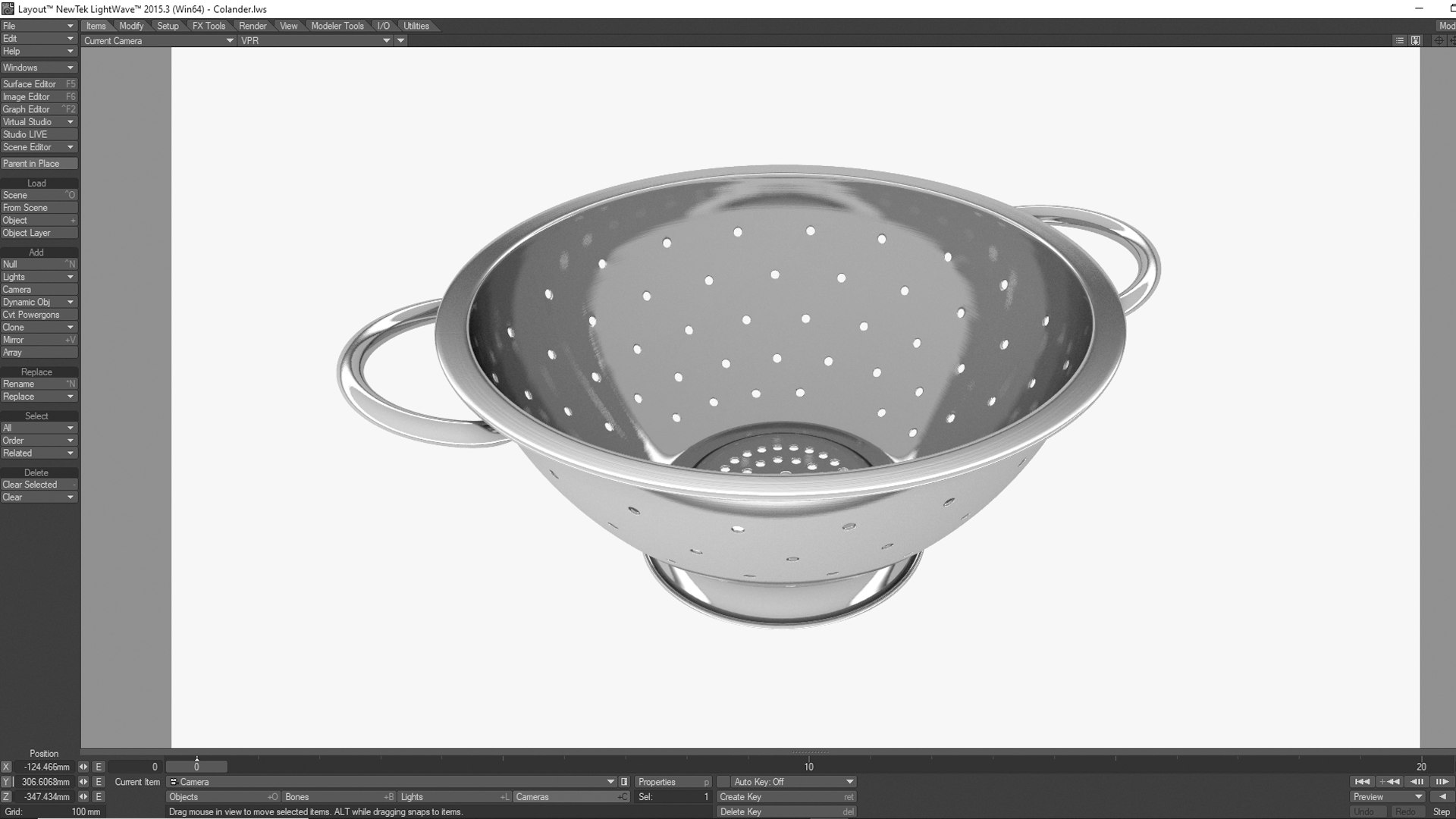 Colander Kitchenware 3D Model - TurboSquid 1688849