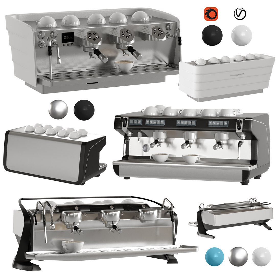 Coffee Makers Set 4 Commercial 3D Model - TurboSquid 2145806