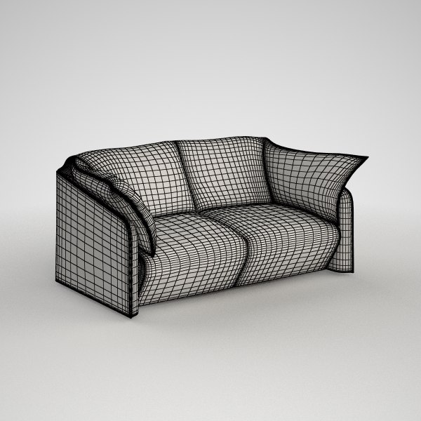 cassina sofa 380 la 3d model