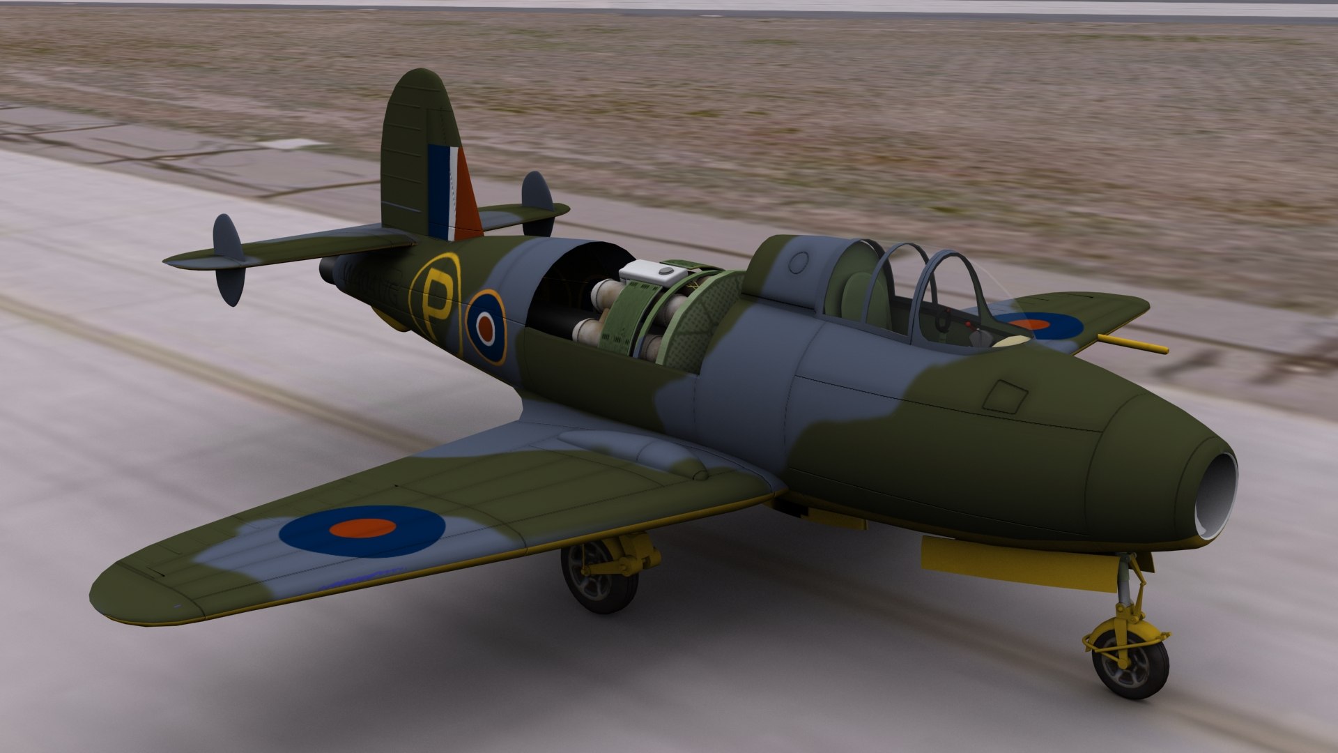 Gloster E28-39 Pioneer Jet Prototype 3rd Paint Scheme 3D Model ...