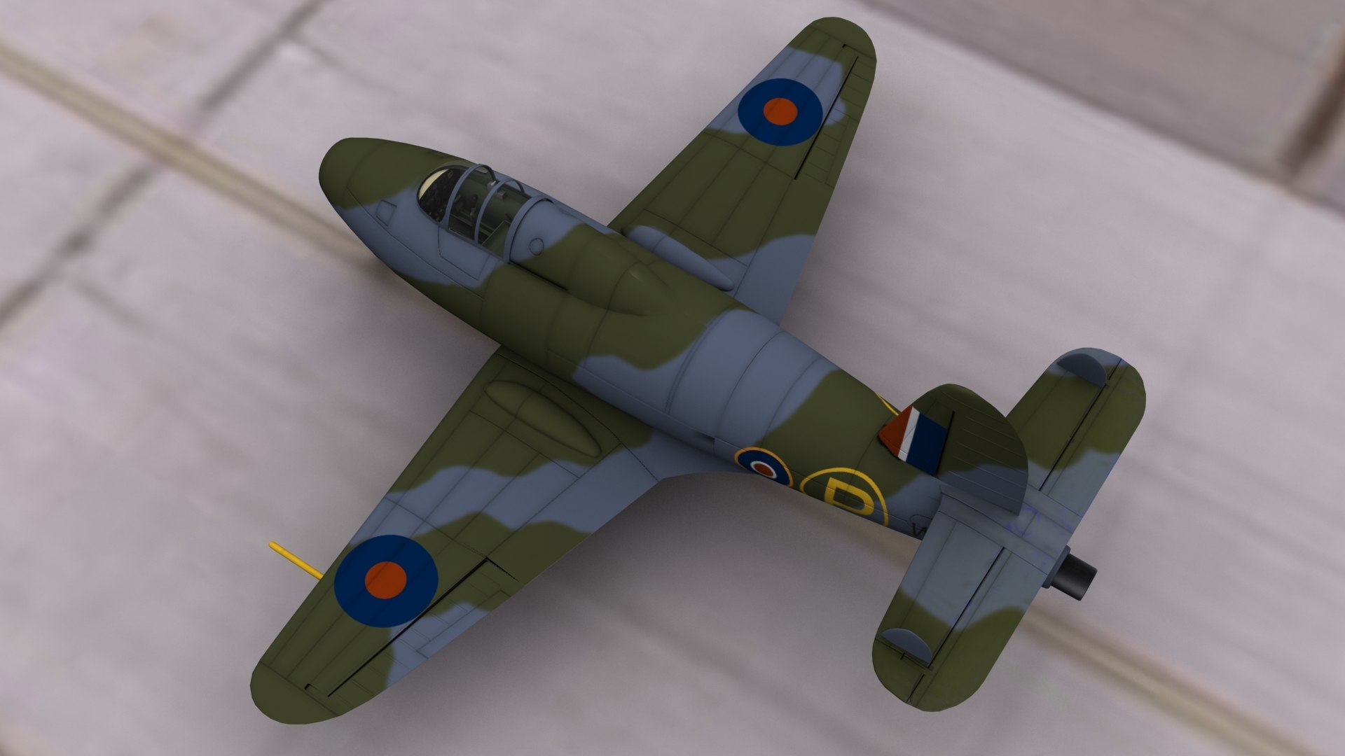 Gloster E28-39 Pioneer Jet Prototype 3rd Paint Scheme 3D Model ...