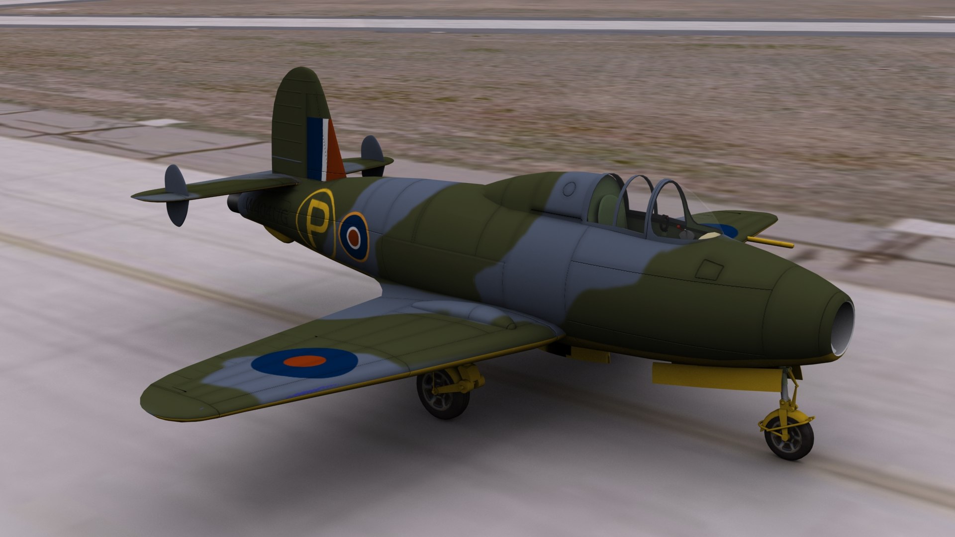 Gloster E28-39 Pioneer Jet Prototype 3rd Paint Scheme 3D Model ...
