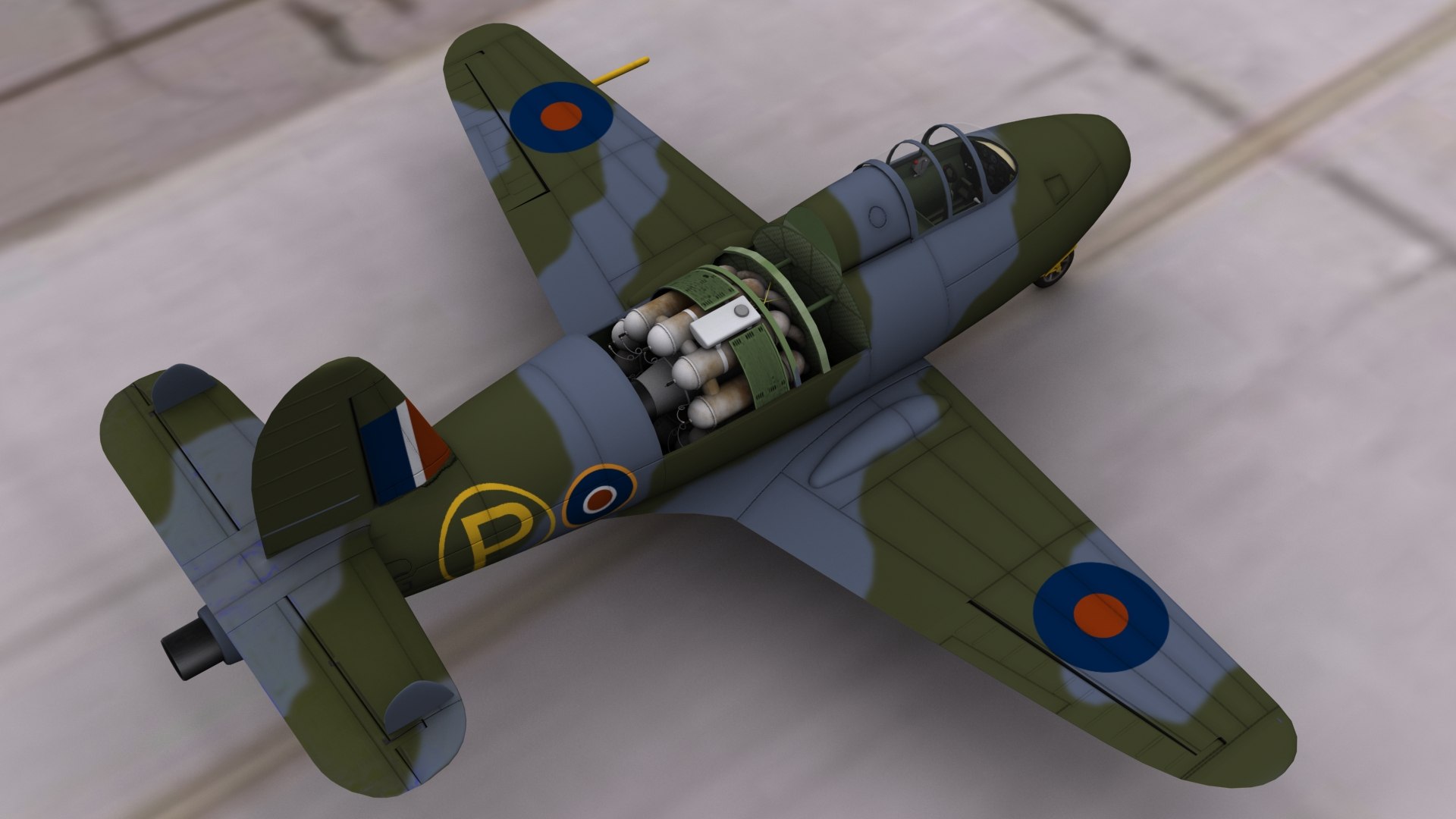 Gloster E28-39 Pioneer Jet Prototype 3rd Paint Scheme 3D Model ...