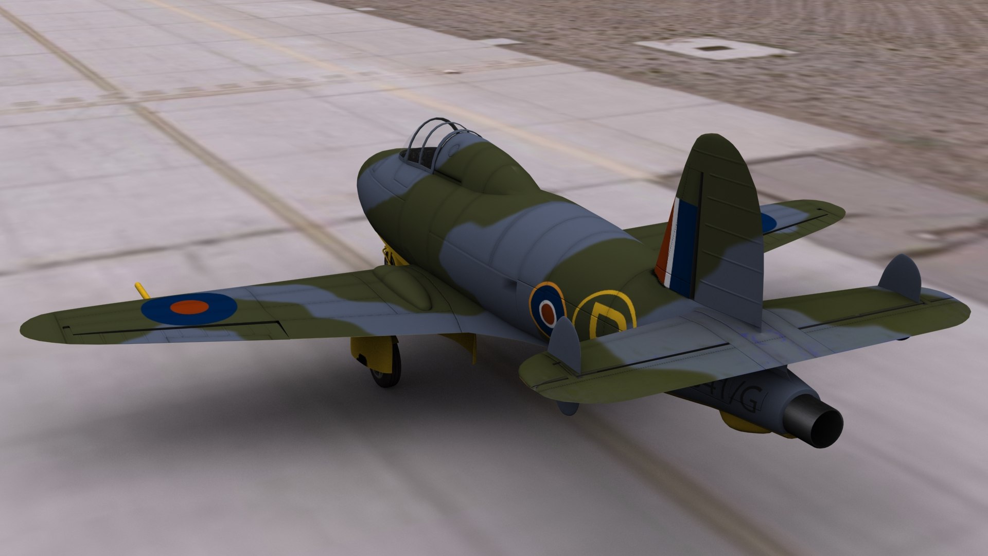 Gloster E28-39 Pioneer Jet Prototype 3rd Paint Scheme 3D Model ...