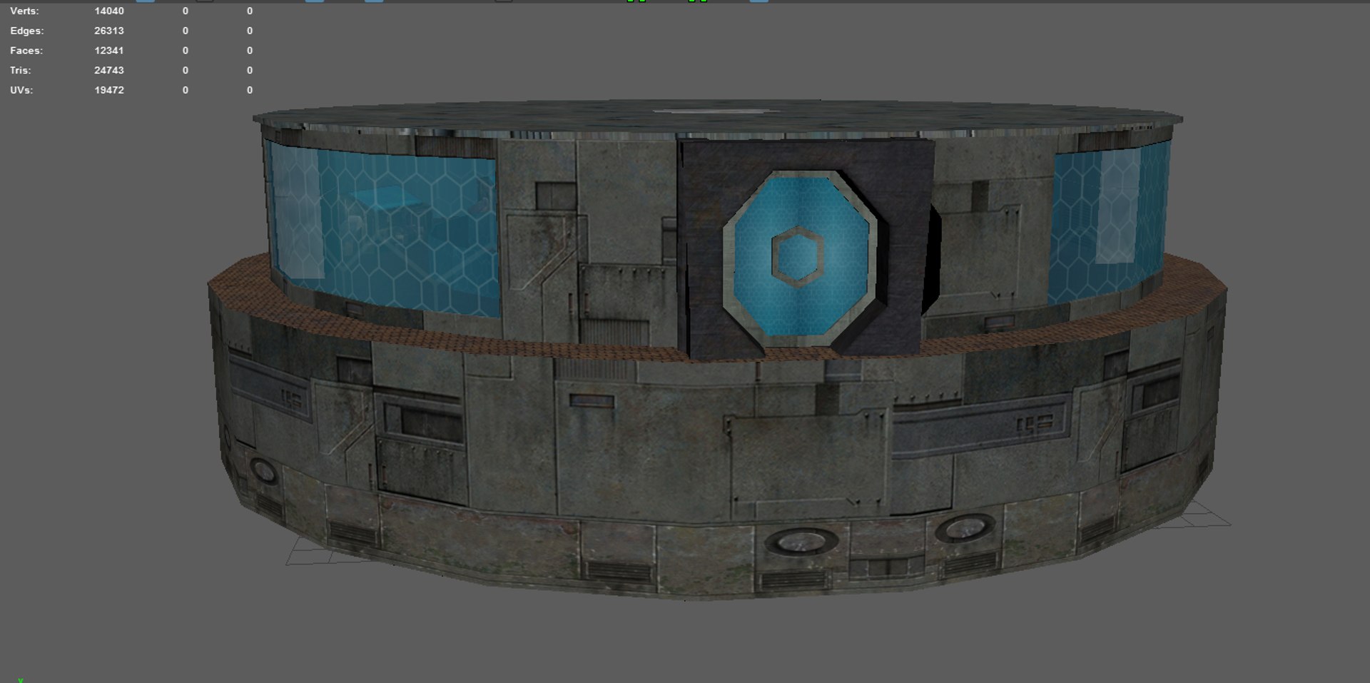 3d Spaceship Computer Lab Model