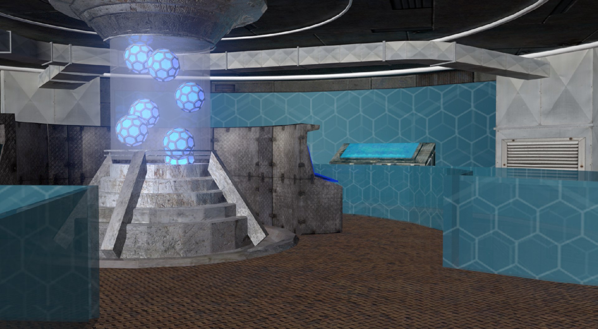 3d Spaceship Computer Lab Model