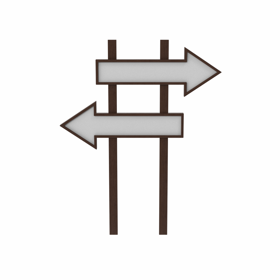 Direction Arrow Signboard 3D - TurboSquid 2366836