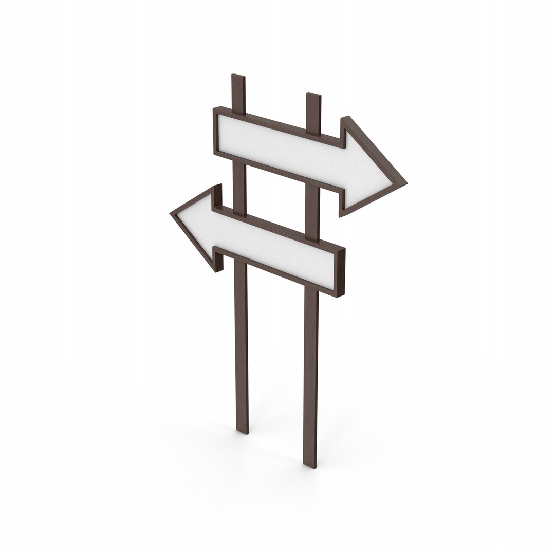 Direction Arrow Signboard 3D - TurboSquid 2366836