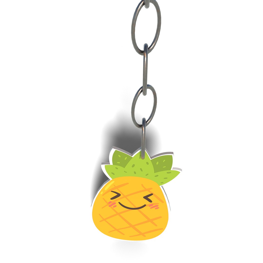 Pineapple Keychain model - TurboSquid 2093408