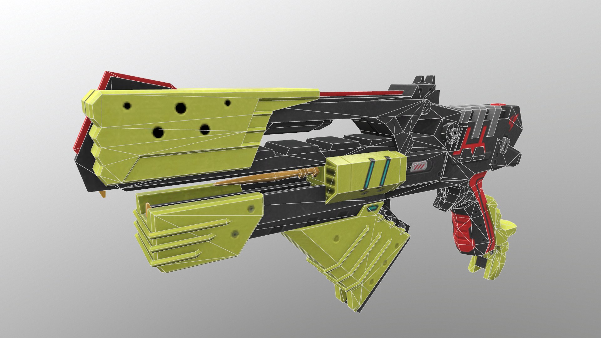3D Beam Gun Level 2 - TurboSquid 2186416