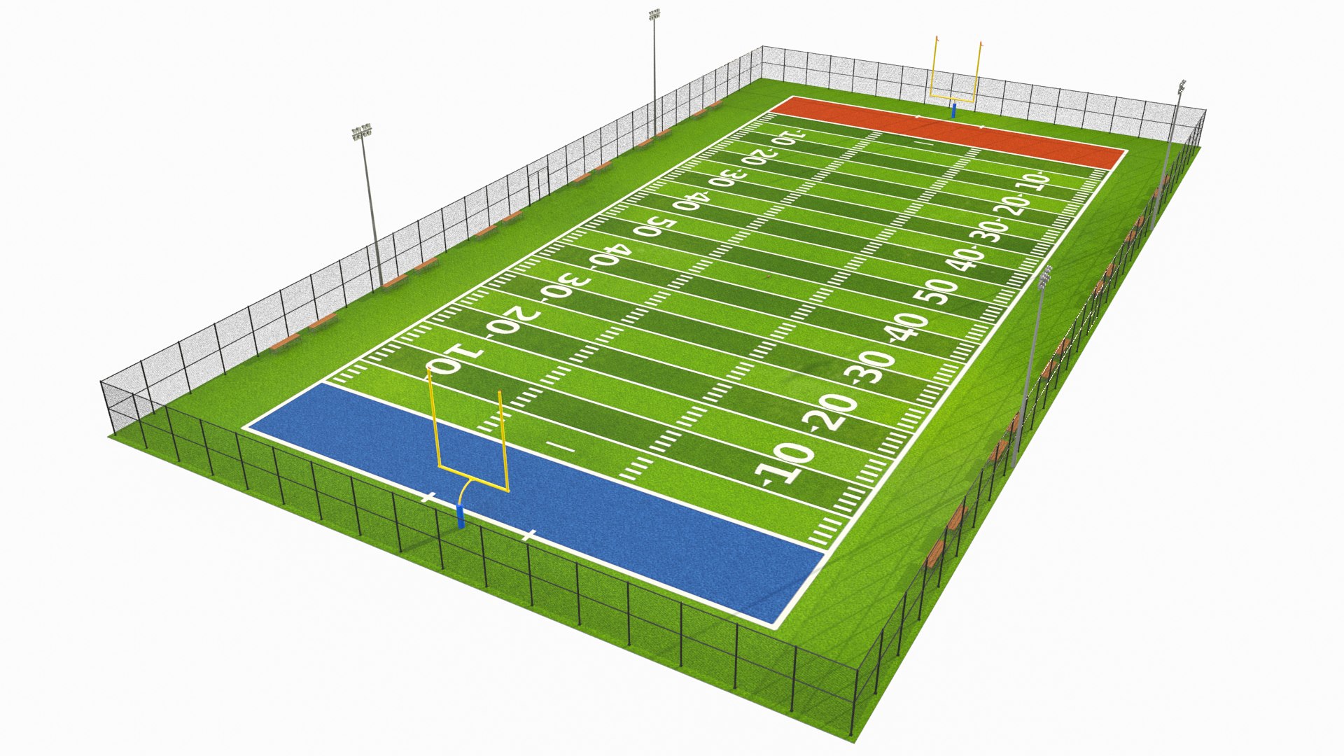 3D Football Field 01 - TurboSquid 2058330