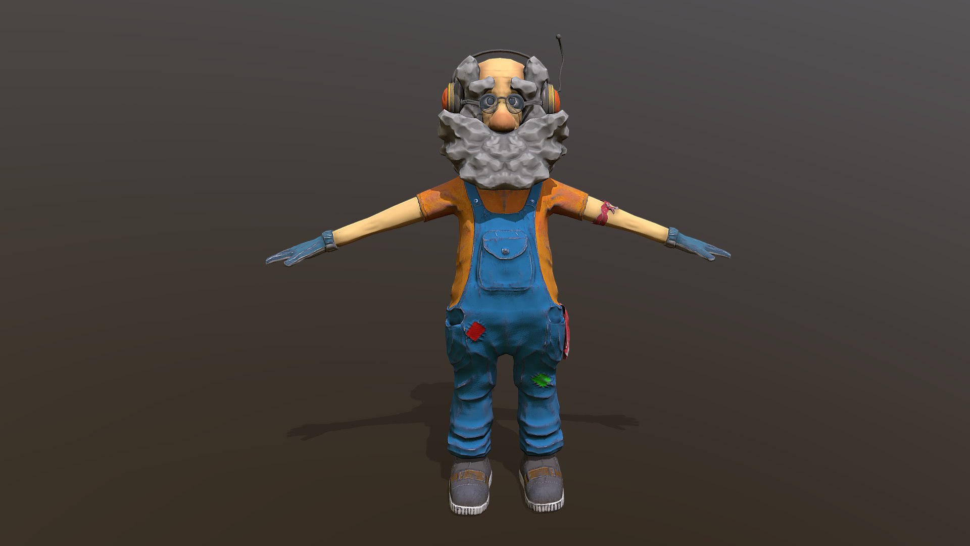 Stylized OldMan Worker Model - TurboSquid 2211731