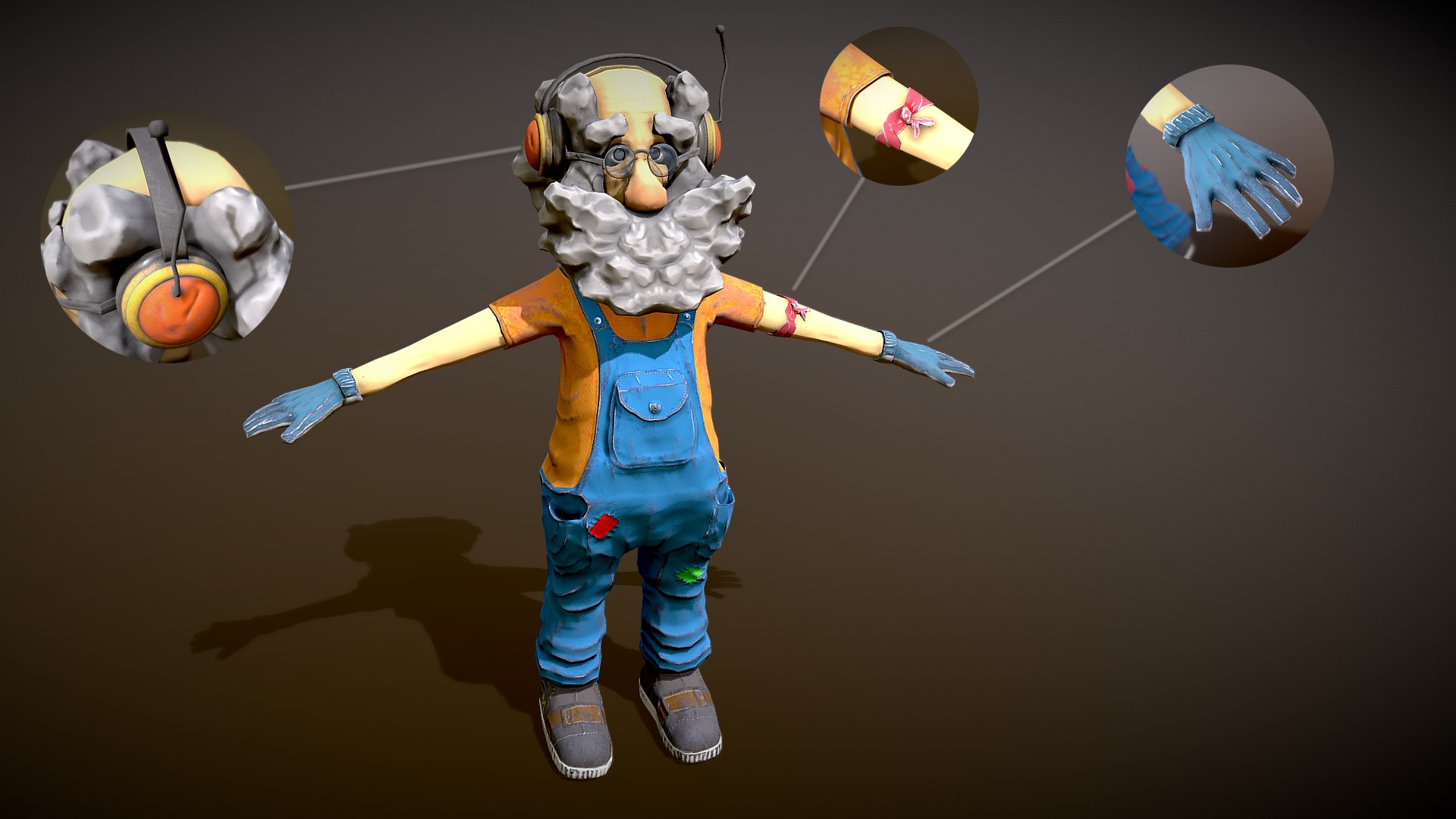 Stylized OldMan Worker Model - TurboSquid 2211731