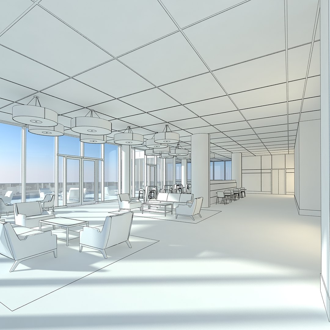 Bar Lounge 3d Model