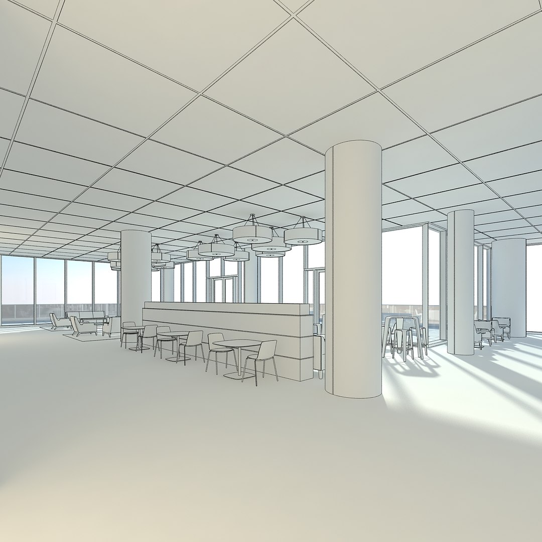 Bar Lounge 3d Model