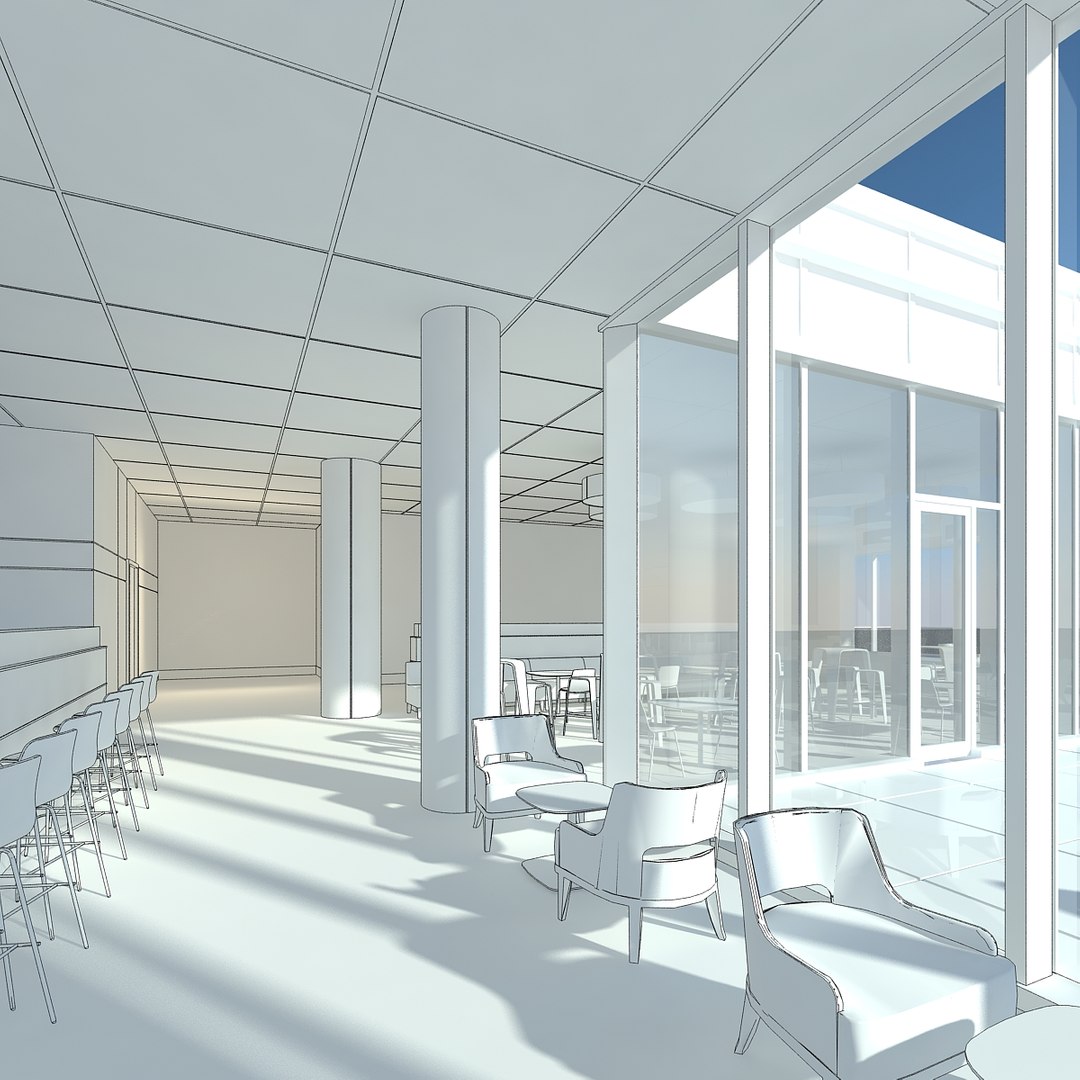Bar Lounge 3d Model