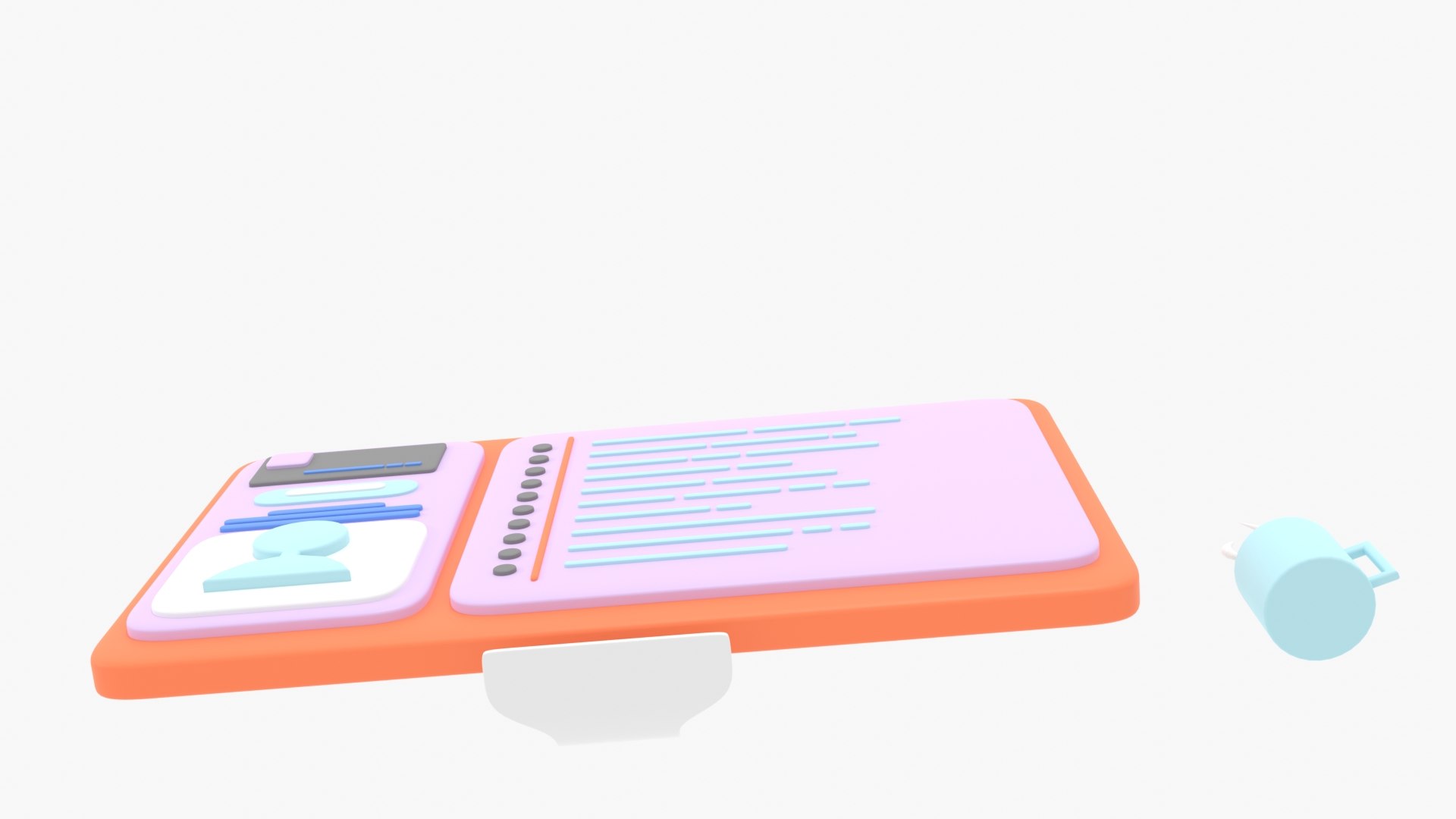 3D Illustration Website Design Monitor Model - TurboSquid 1845366