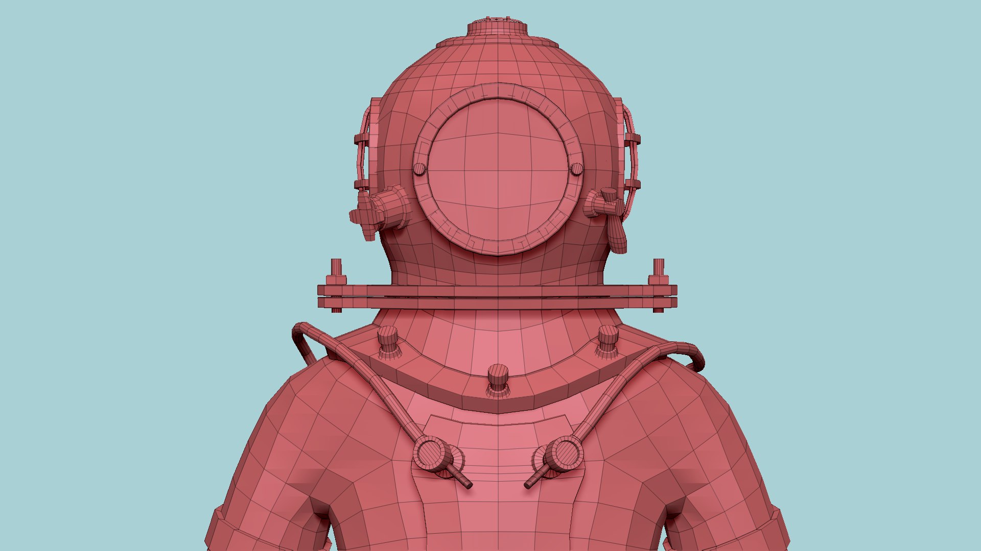 Diving Suit 05 Blue Orange - Cartoon Character Design 3D Model ...