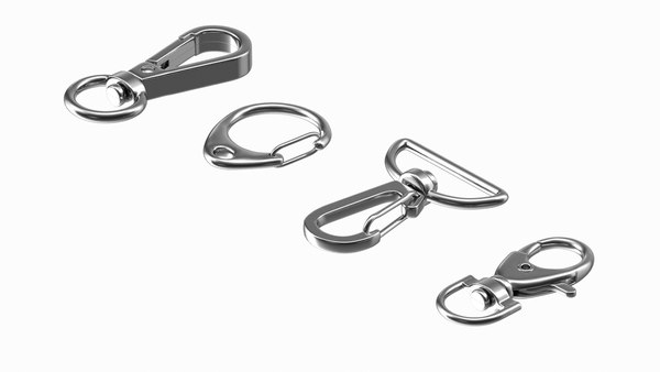 3D Metal Claw Clasp Silver Set - TurboSquid 1820861