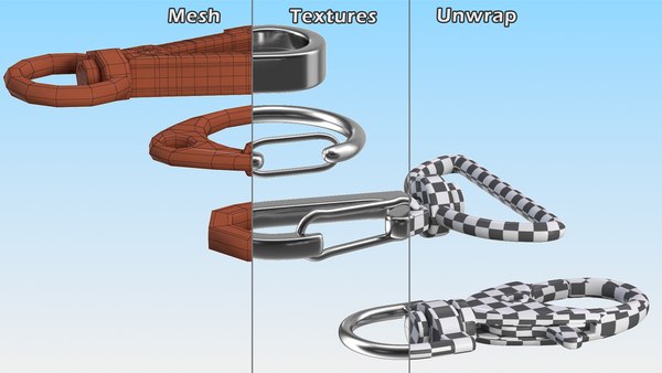 3D Metal Claw Clasp Silver Set - TurboSquid 1820861