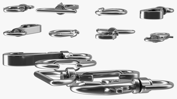 3D Metal Claw Clasp Silver Set - TurboSquid 1820861