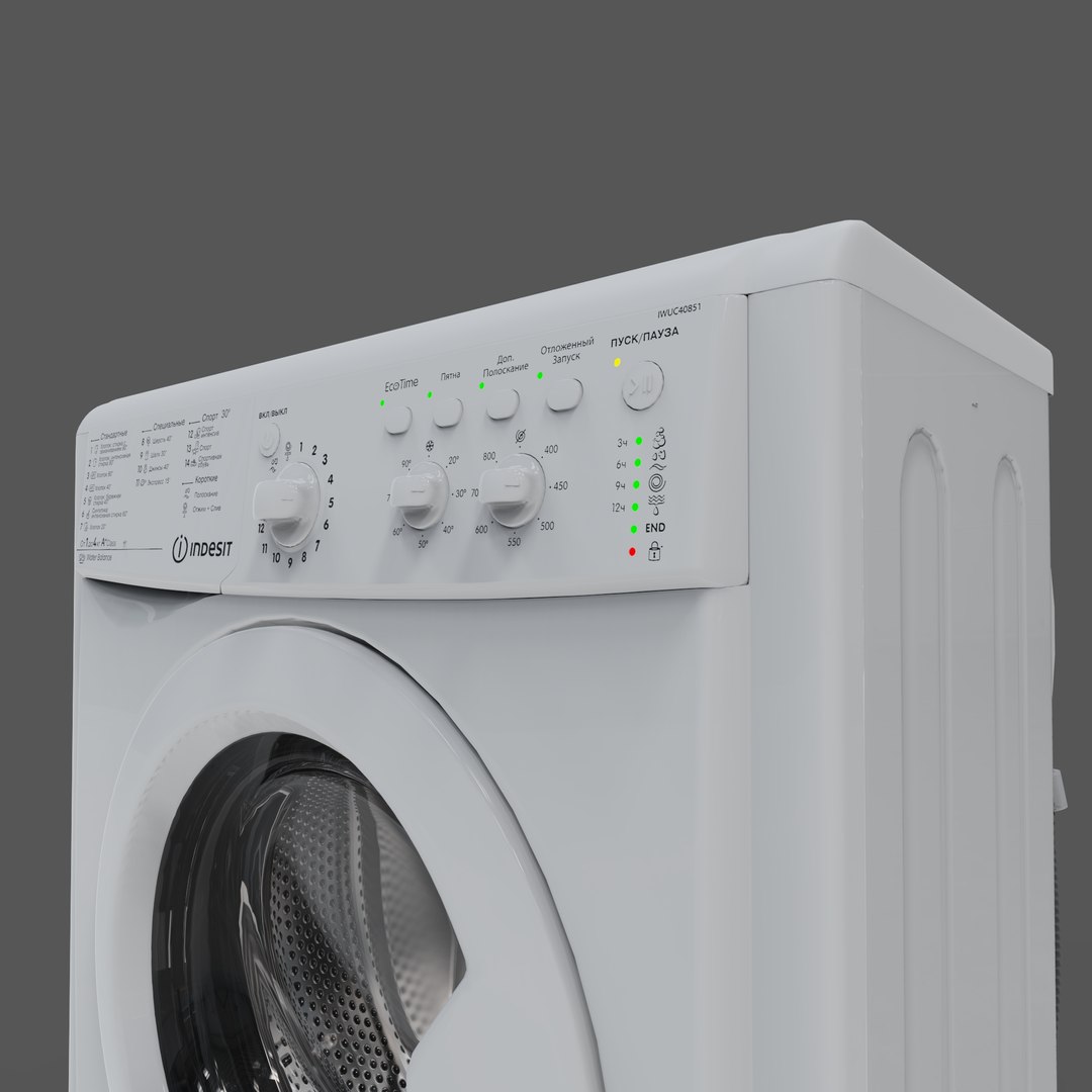 3D Washing Machine Indesit IWUC40851 - TurboSquid 1923320