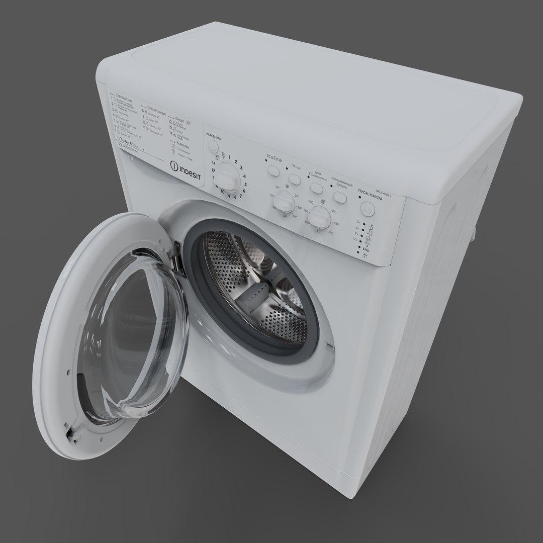 3D Washing Machine Indesit IWUC40851 - TurboSquid 1923320
