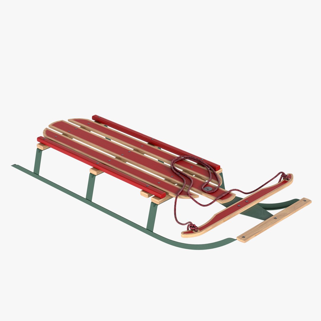 3D Model Wooden Snow Sled - TurboSquid 2323982