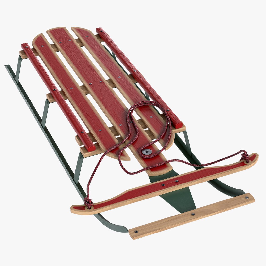 3D Model Wooden Snow Sled - TurboSquid 2323982