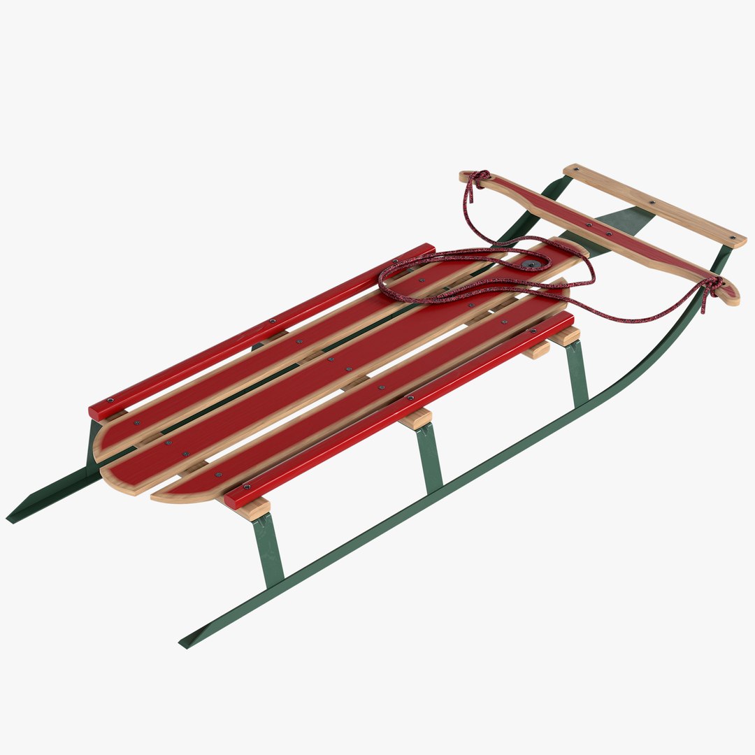 3D Model Wooden Snow Sled - TurboSquid 2323982