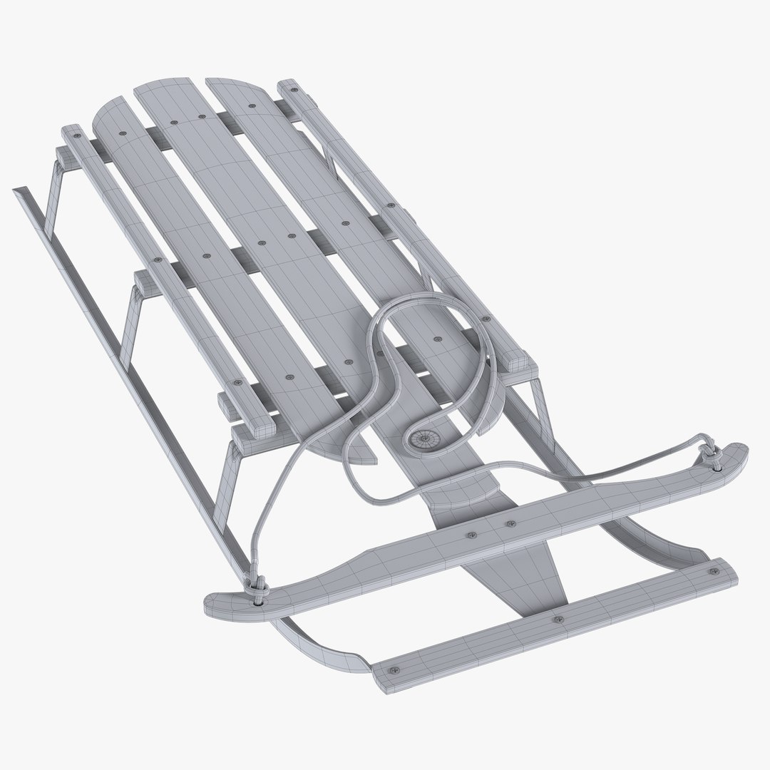 3D Model Wooden Snow Sled - TurboSquid 2323982