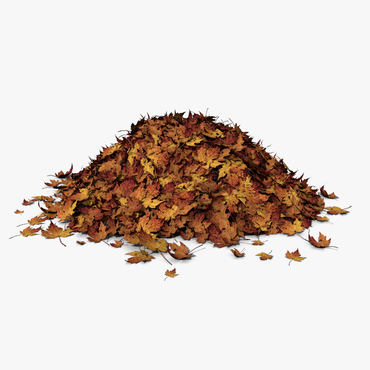 3d pile leaves model