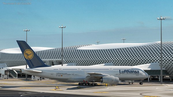 3D Airport Infrastructure With Aircraft - TurboSquid 1902479