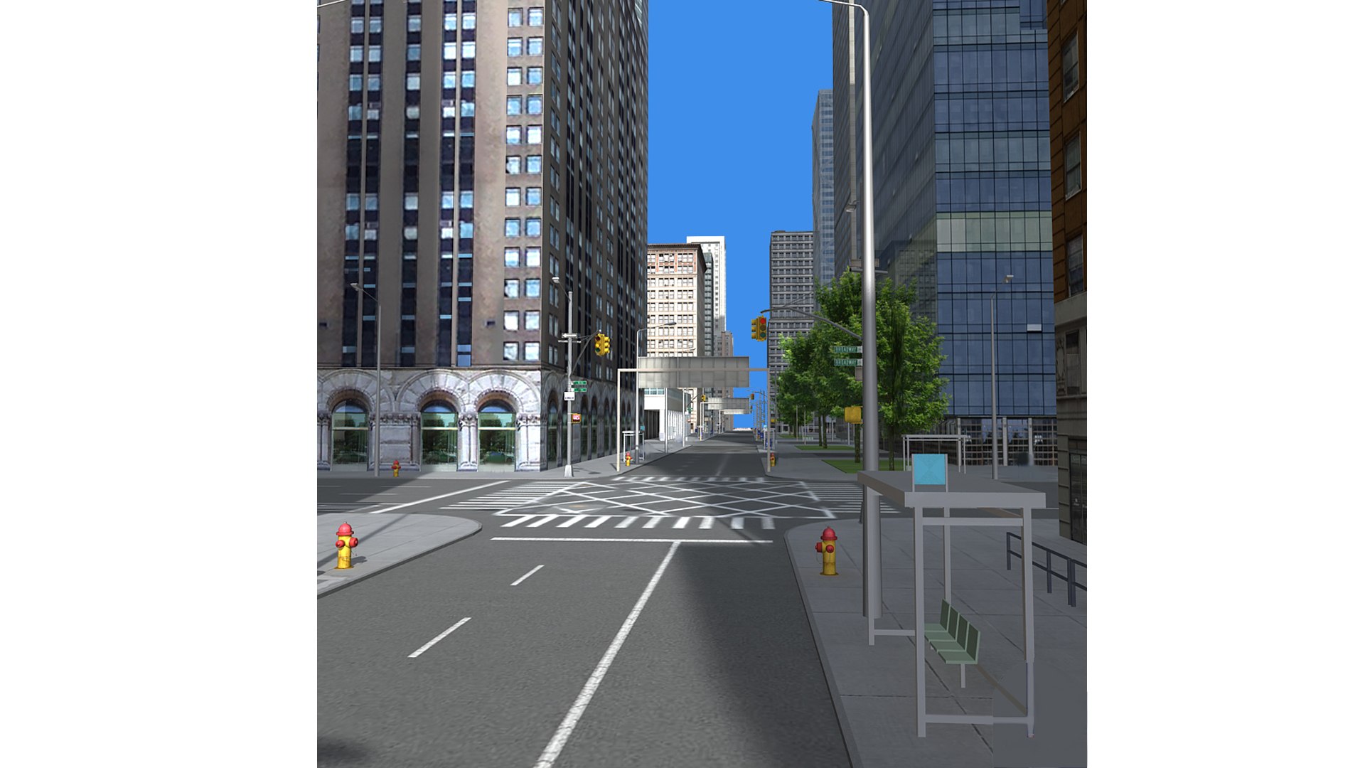 3d City Building Blocks Real Time Model