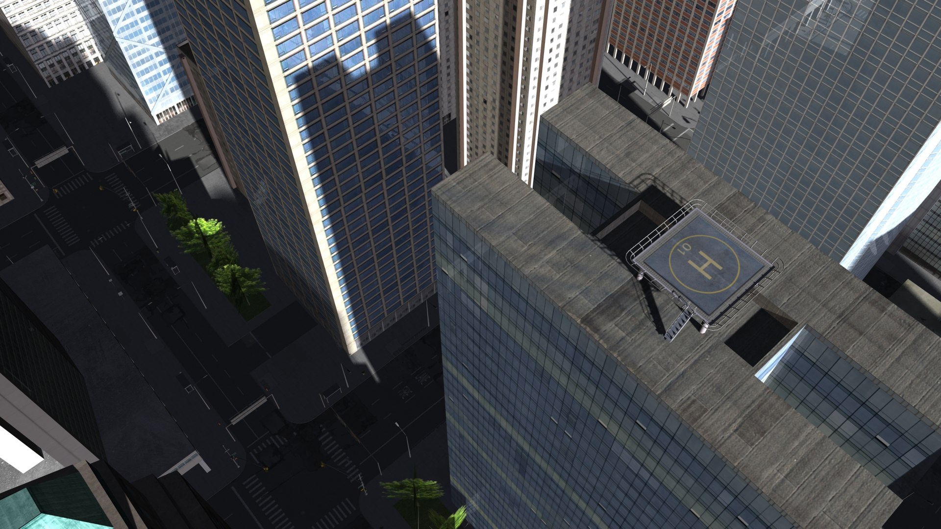 3d City Building Blocks Real Time Model