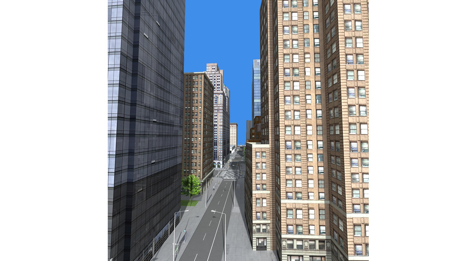 3d City Building Blocks Real Time Model