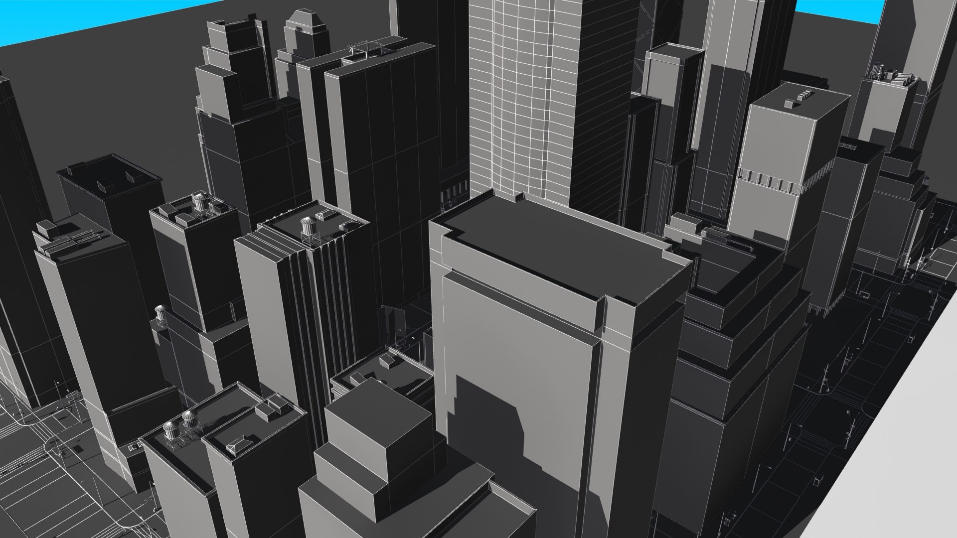 3d City Building Blocks Real Time Model