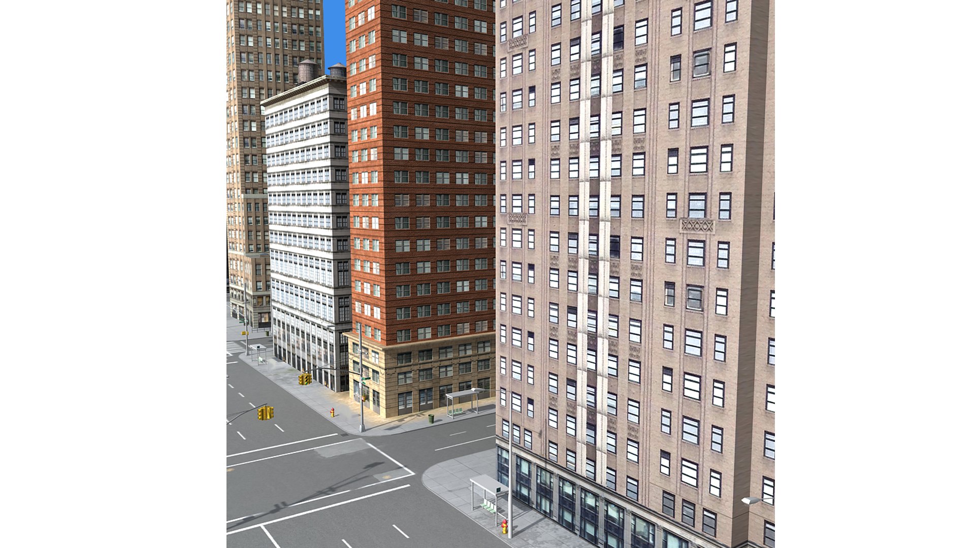 3d City Building Blocks Real Time Model