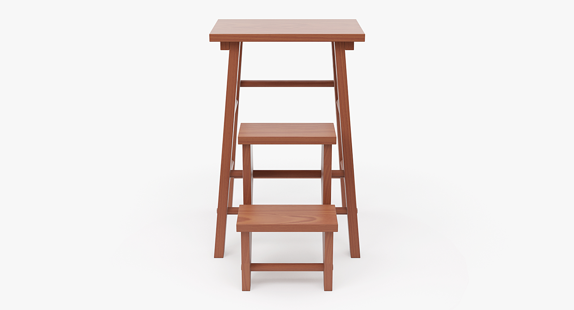 Realistic Step Ladder Stool 3d Model