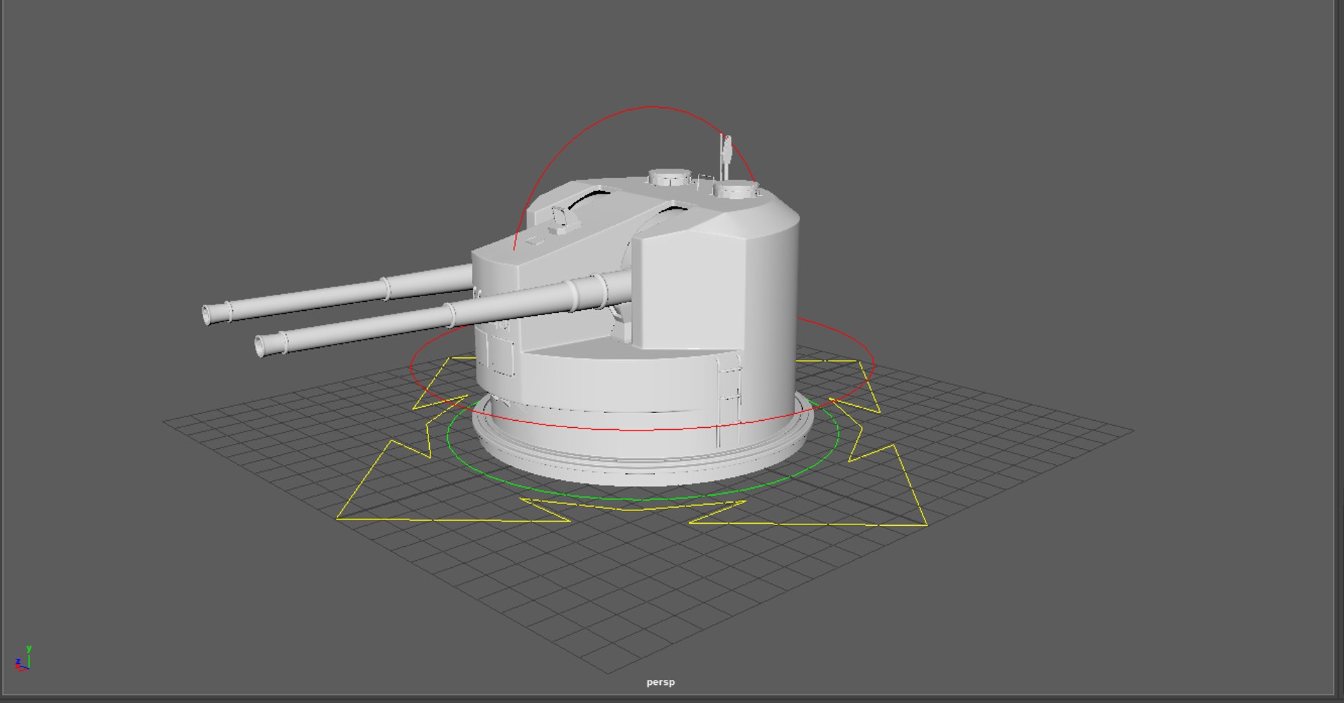 Warship Turret Model - TurboSquid 1378197