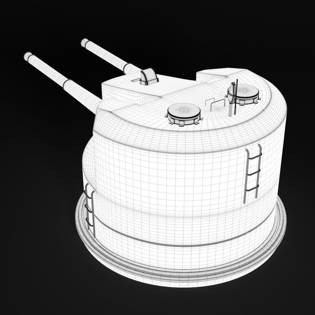 Warship Turret Model - TurboSquid 1378197