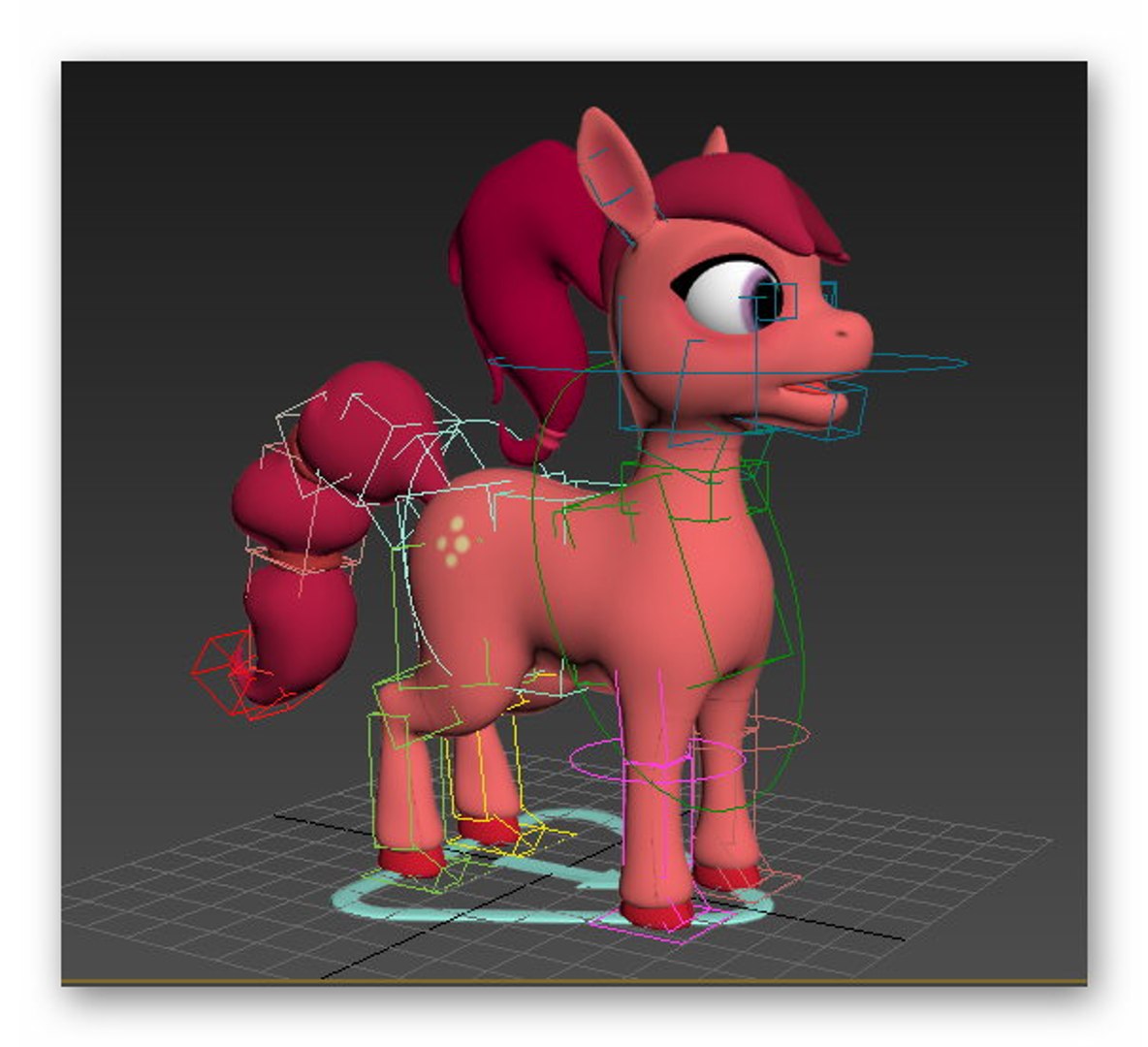 Cartoon Ponies 3D Model - TurboSquid 1679015