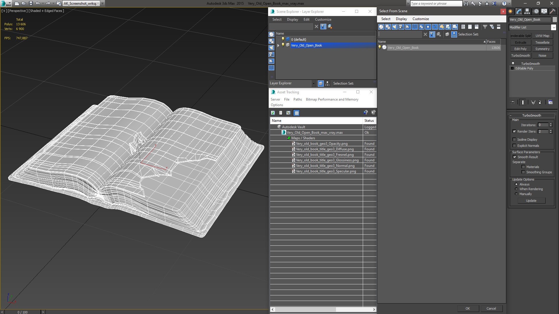 Very Old Open Book 3D model - TurboSquid 2006157