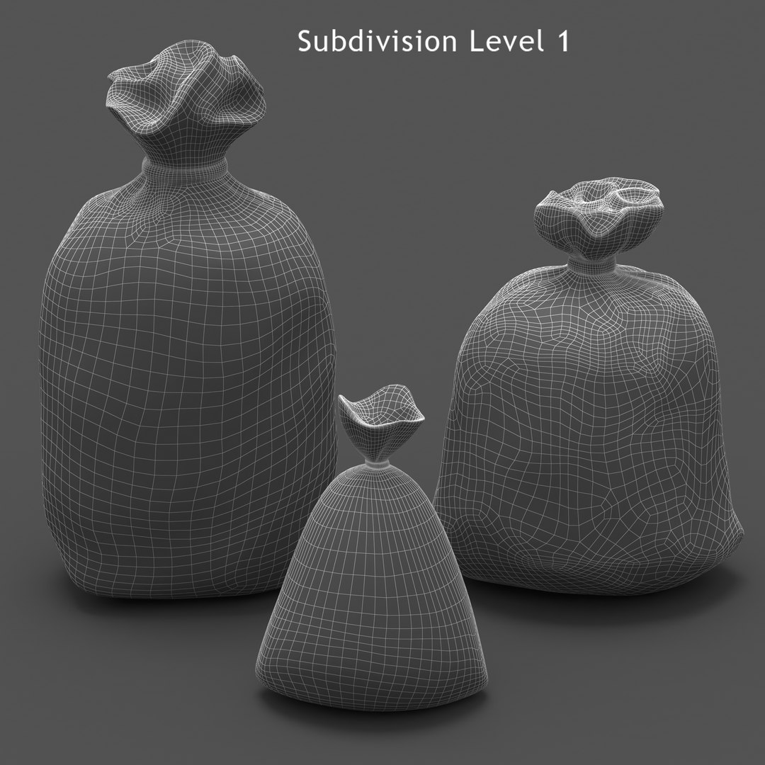 Free Money Sacks 3d Model