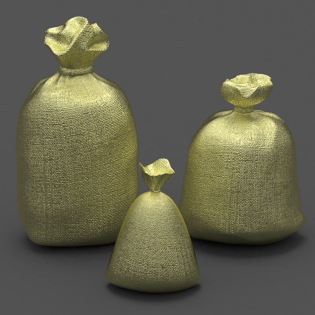 Free Money Sacks 3d Model